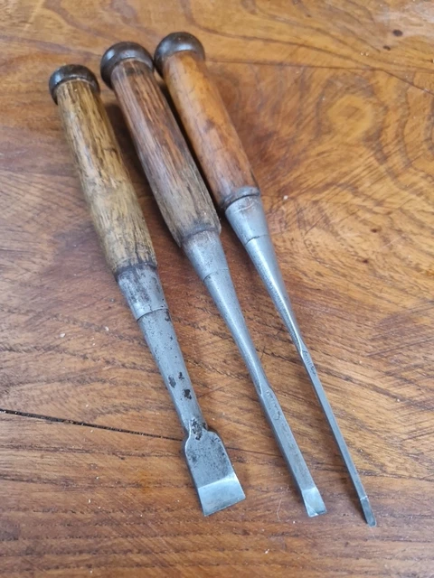 3 JAPANESE CHISELS NOMI 15 mm 5mm and 2mm £30.00 - PicClick UK