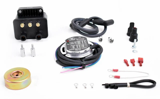 ULTIMA SINGLE FIRE Programmable Ignition Coil Kit Harley Evo Big Twin ...