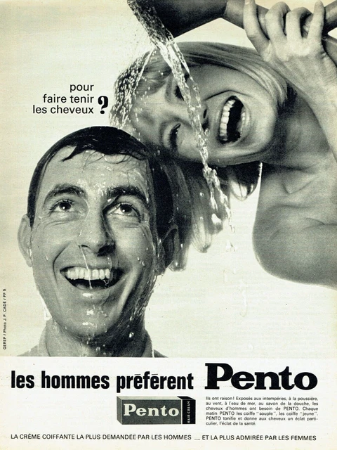 PUBLICITÉ ADVERTISING 0922 1965 Pento creme coiffante pour hommes EUR 3 ...