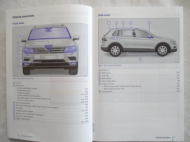 GENUINE VW TIGUAN 2016-2020 Owners Manual Handbook Service Book Pack ...