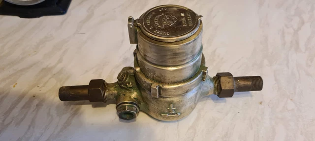 VINTAGE GUEST AND Chrimes Ltd Water Meter - Round body, Brass ...