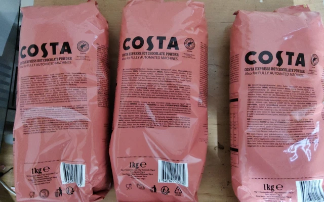 COSTA HOT CHOCOLATE Powder 1kg Bag 04/2027 expiry £5.45 - PicClick UK