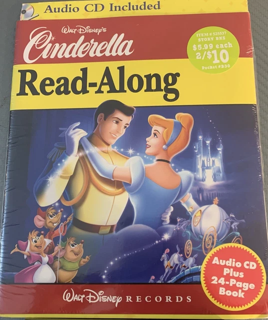 DISNEY'S CINDERELLA READ-ALONG Audio CD Plus Book Vintage Princess NEW ...