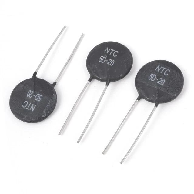 3PCS SENSING INRUSH Current Limiter Thermistor NTC 5D-20 5 Ohm Black ...