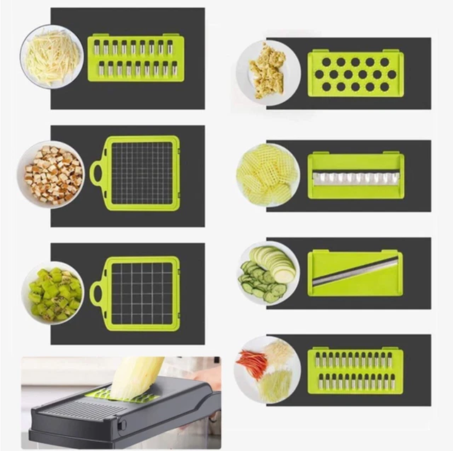 6 IN 1 Vegetable Chopper, Salad Fruit Vegetable Food Chopper Slicer ...
