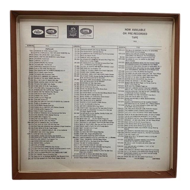 RAY ANTHONY PLAYS for Dream Dancing Reel to Reel Tape 4 Track 7 1/2 IPS ...