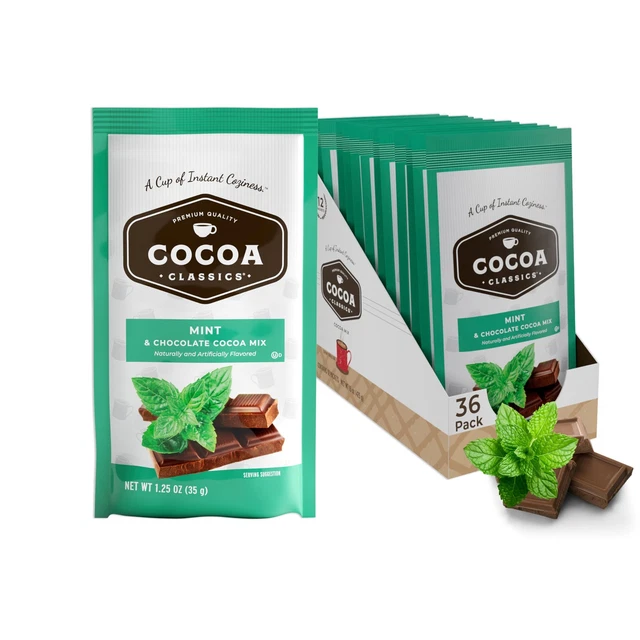 MINT COCOA MIX, Hot Chocolate, Made with Nonfat Milk, Just Add Hot ...