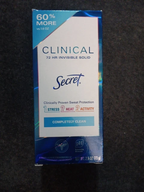 SECRET CLINICAL INVISIBLE Solid Antiperspirant/Deodorant Completely ...