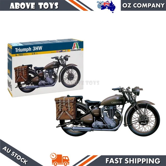 ITALERI 1:9 SCALE Triumph 3HW Military Motorcycle Plastic Model Kit $99 ...