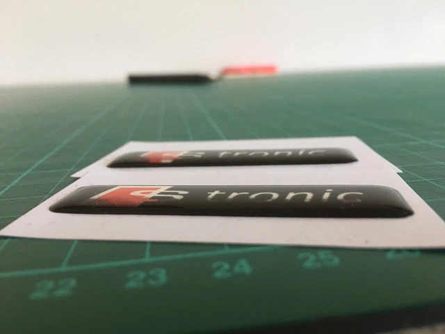 AUDI S TRONIC BADGES X2 Dashboard Boot Wings S3 S4 S5 RS3 RS4 A3 A4 A5 ...