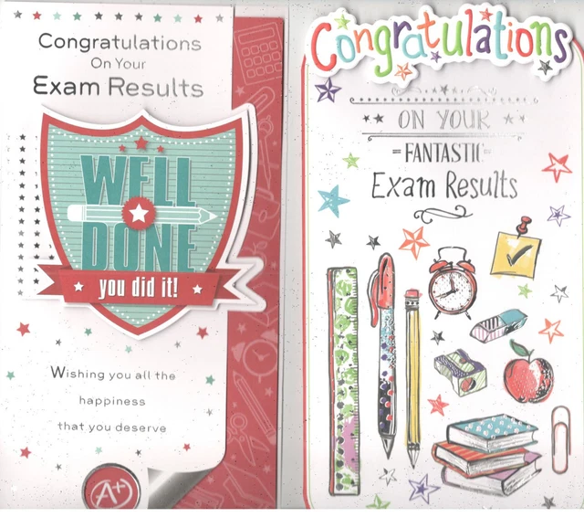 CONGRATULATIONS ON YOUR Exam Results Card Various Designs To Choose ...