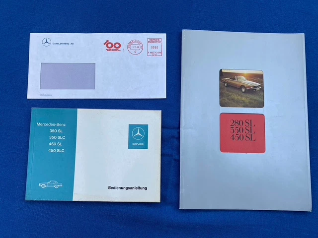MERCEDES BETRIEBSANLEITUNG R107 + Prospekt 350 SL/SLC 450 SL/SLC 7/73 ...