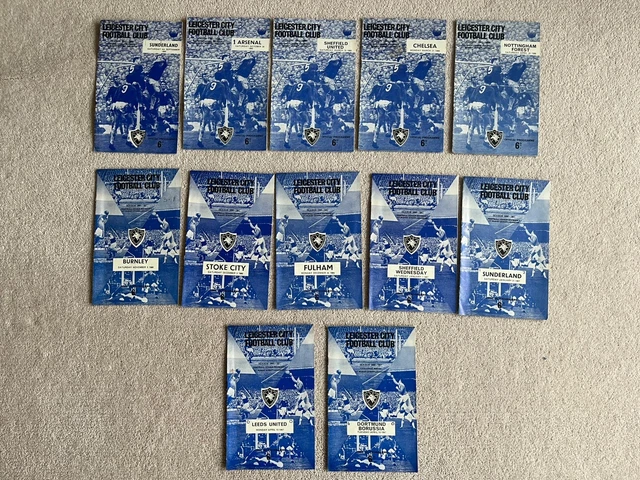 LEICESTER CITY FC Programmes Job Lot 65/66 & 66/67 Season 12 Programmes ...