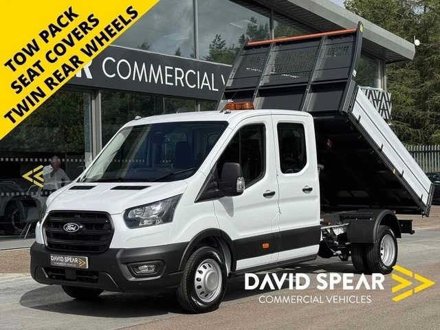 2025 FORD TRANSIT 130ps 350 Leader 7 Seat Double Cab Tipper with A/C ...