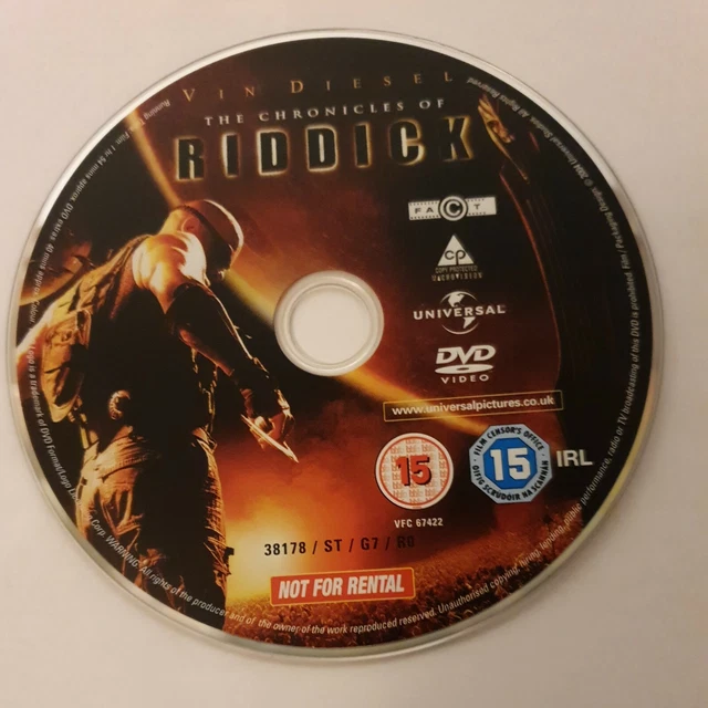 THE CHRONICLES OF Riddick (2004) Vin Diesel DVD Movie Film CD Disc Only ...