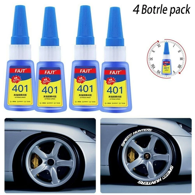 4 BOTTLE PACK Glue For Tire Lettering Sticker Adhesive Sticking Letters ...