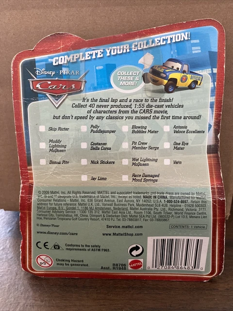 DISNEY PIXAR CARS Final Lap Collection Matthew "True Blue" McCrew #153 ...
