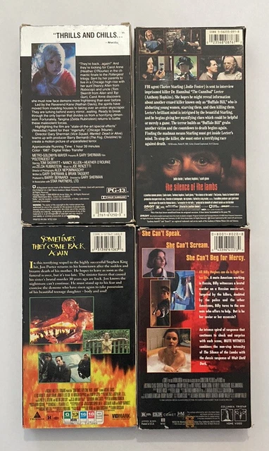 LOT OF HORROR VHS Movies (clean And Tested) horror movie vhs lot (4 ...