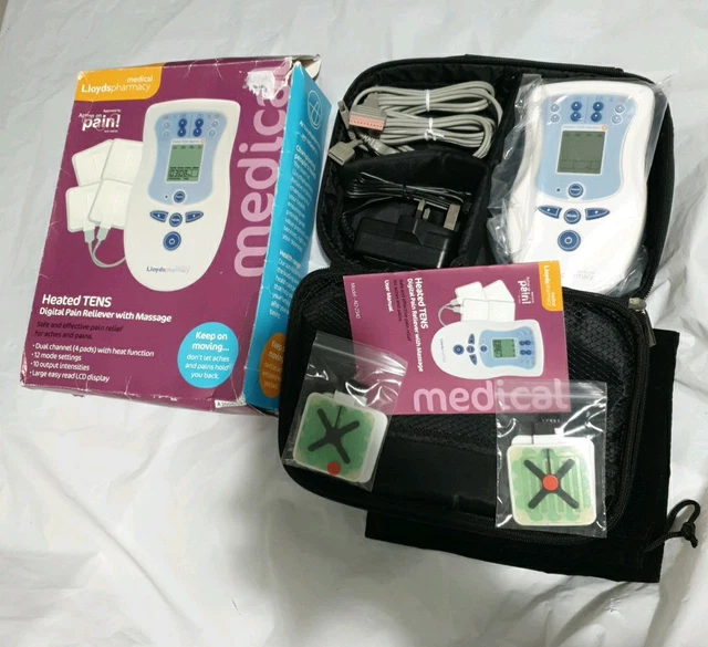 LLOYDS PHARMACY DUAL Channel Heated Tens Machine Digital Pain Reliever ...
