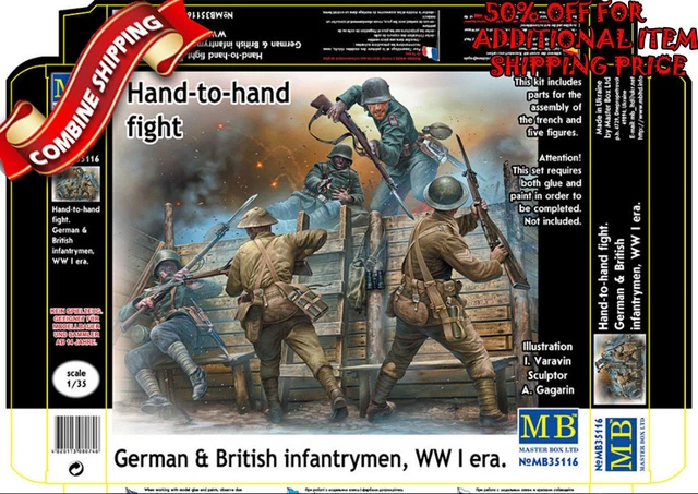 MASTER BOX 35116 WWI German & British Hand-to-Hand Trench Set, kit ...