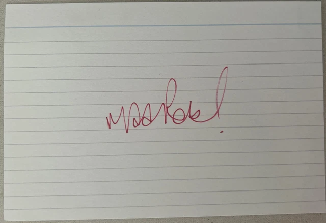 SIGNED MARK ROBINS Manchester United Football Autograph White Card ...