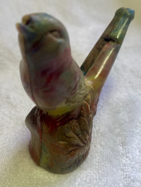 VINTAGE FANCY MULTICOLOR SWIRLEY PLASTIC BIRD CALL WATER WHISTLE - 1960 ...