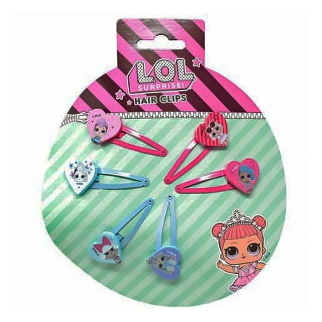 LOL SURPRISE 6 Hair Clips Accessories Design Girls Kids Children Blue ...