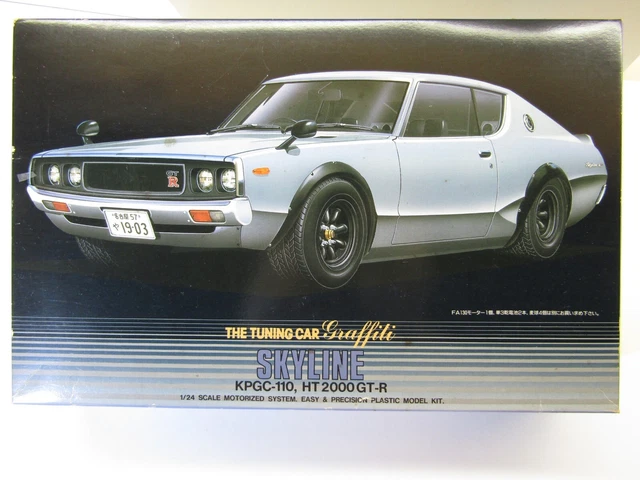 AOSHIMA 1:24 SCALE Graffiti Nissan Skyline KPGC110 HT2000 GT-R Model ...