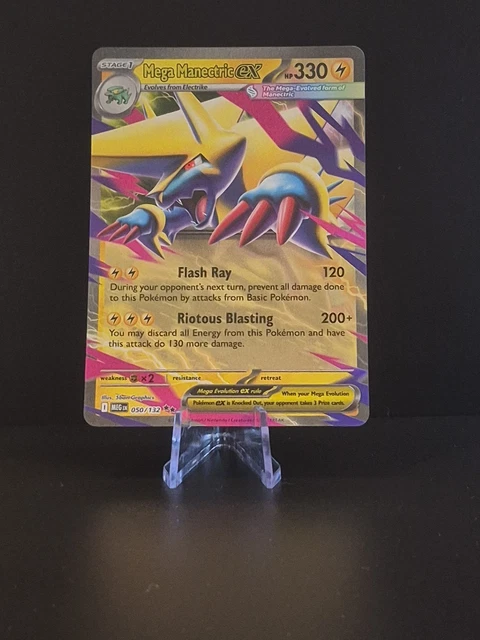 POKÉMON TCG MEGA Manectric EX English Mega Evolution 050/132 Card £2.03 ...
