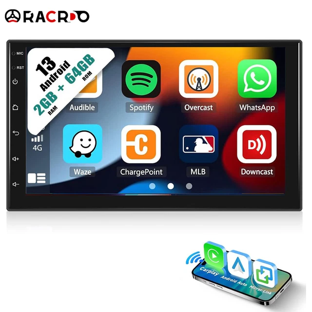 2+64GB 7& AUTORADIO Android 13 Apple CarPlay GPS Navi Doppel 2 DIN WiFi ...