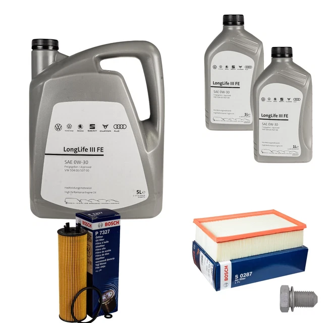 BOSCH INSPECTION SET 7L VW Huile moteur 0W-30 Longlife IIIFE pour ...