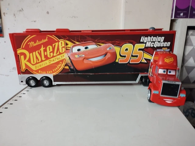 DISNEY PIXAR CARS talking mack hauler storage truck for diecast cars ...