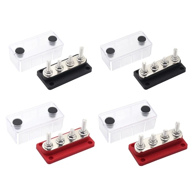 48V POWER DISTRIBUTION Block 300A Bus Terminal Block with Cover 5/16 ...