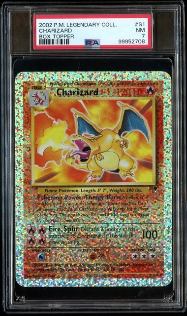 2002 POKEMON LEGENDARY Collection Charizard Box Topper PSA 7 EUR 895,00 ...