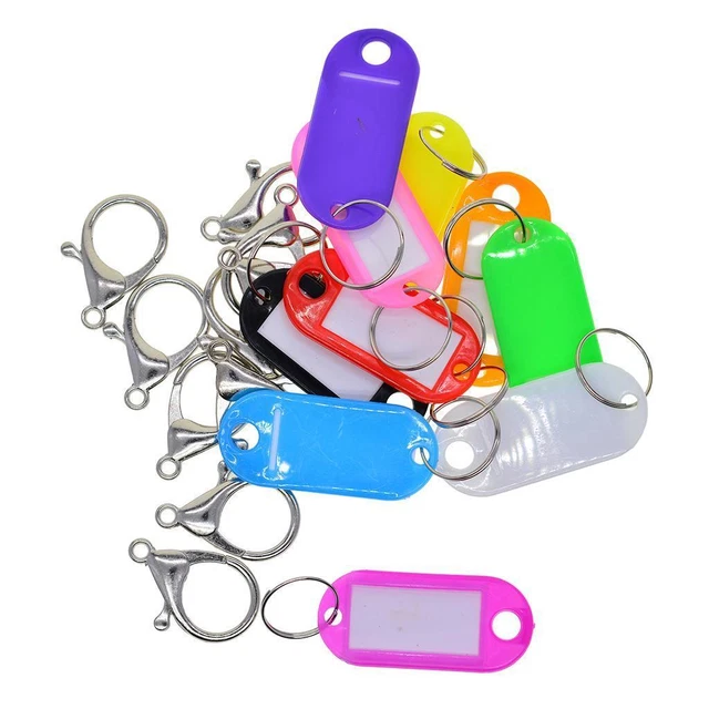 20X MIXED TAGS Labels Metal Lobster Swivel Clasp Key Chains £4.22 ...