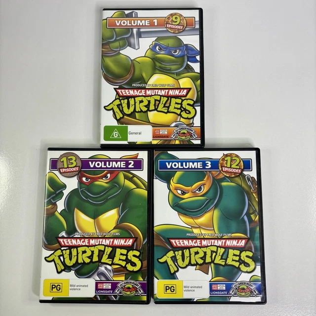 TEENAGE MUTANT NINJA Turtles Vol 1-3 DVD R4 NTSC TMNT Free Tracked ...