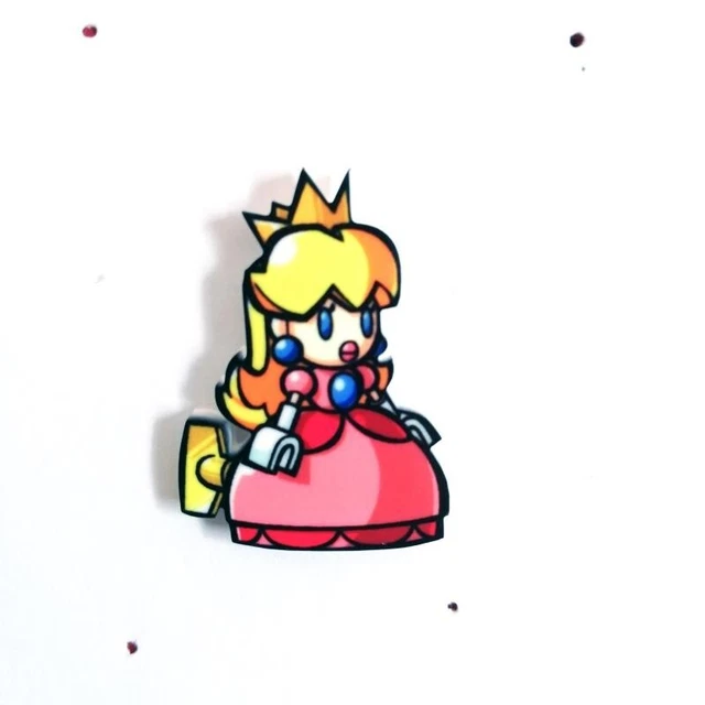 MARIO VS DONKEY Kong - Mini Princess Peach Toy Pin Badge -Nintendo ...