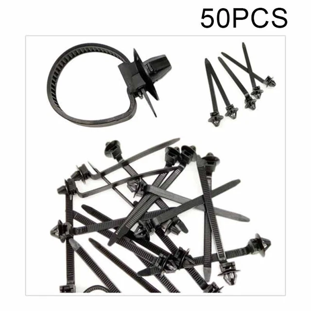 KIT ATTACHE DE cable Fixation Clips Sangle Pour Voitures 50pcs ...
