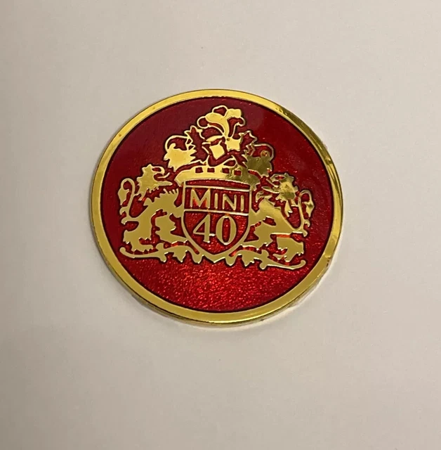 CLASSIC MINI 40TH Anniversary Steering Wheel Badge. £15.00 - PicClick UK
