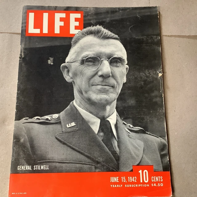 LIFE MAGAZINE / June 15 1942 / General Stilwell / Ww2 Life For Black ...