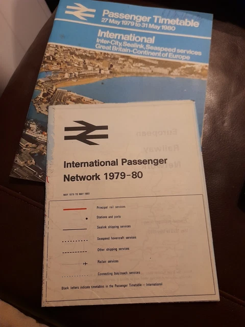 1979/80 BRITISH RAIL Intercity International Passenger Timetable +Map £ ...