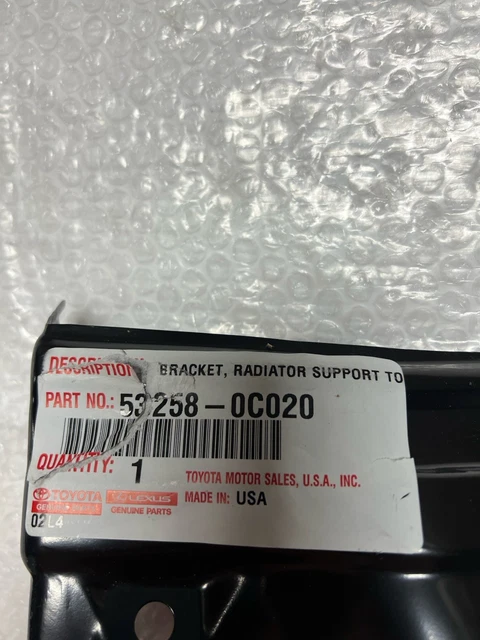 GENUINE TOYOTA TUNDRA RADIATOR SUPPORT TO LEFT FENDER Mount Bracket 53258-0C020 $48.37 - PicClick CA