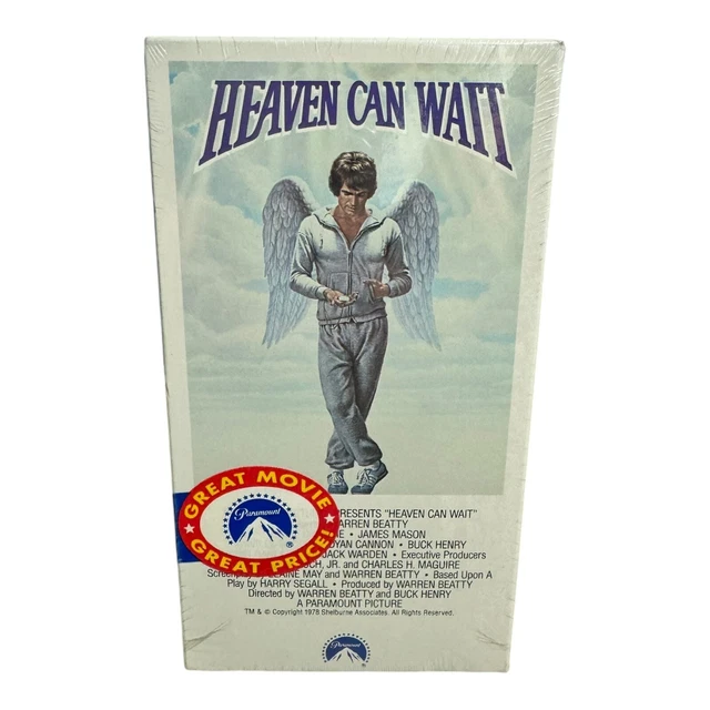 HEAVEN CAN WAIT VHS Video Tape FACTORY SEALED Paramount Stamp Watermark ...