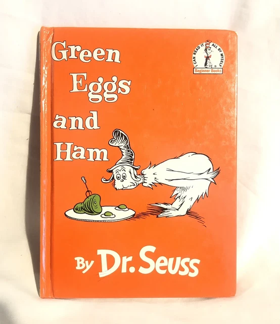 DR. SEUSS GREEN Eggs And Ham Classic 1988 Hardcover Childrens Beginner ...
