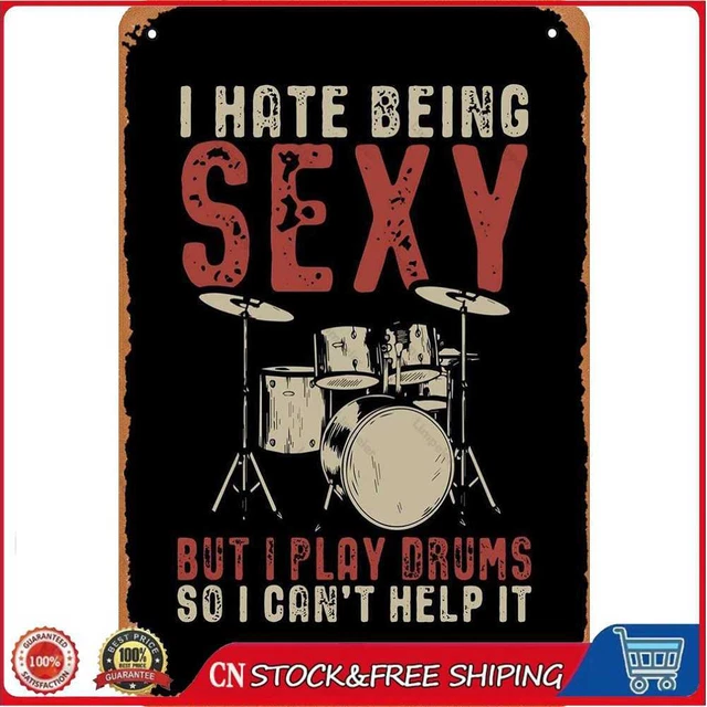 VINTAGE LETTER DRUM Kit Tin Wall Signs Bar Bedroom Decorative Metal ...