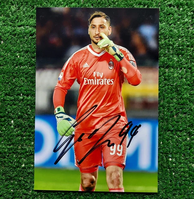 FOTO DONNARUMMA MILAN Autografata Signed Calcio Photo Autograph Firmata ...