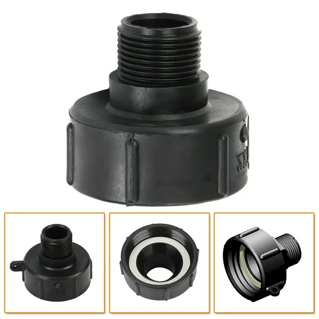IBC WATER TANK Adapter IBC Tote Tank Drain Adapter S60X6 Hose Fitting ...