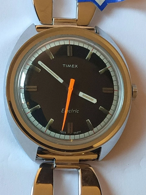 VINTAGE TIMEX ELECTRIC Men's Watch Model 760-501/4 All Stainless Steel ...