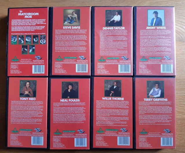 MATCHROOM SERIES - The Matchroom Mob Steve Davis & Co 8 Snooker Vhs ...
