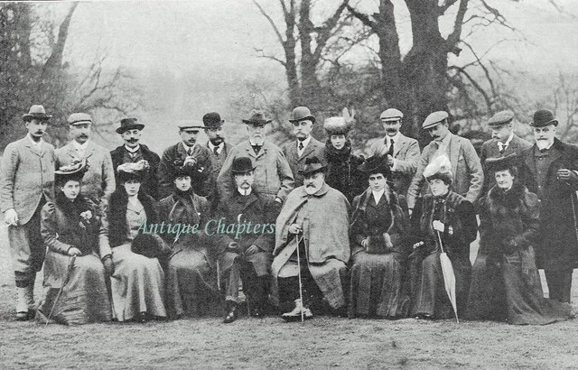 EDWARD VII SHOOTING Party Guests At Cranbourne Tower 1905 Photo Article ...